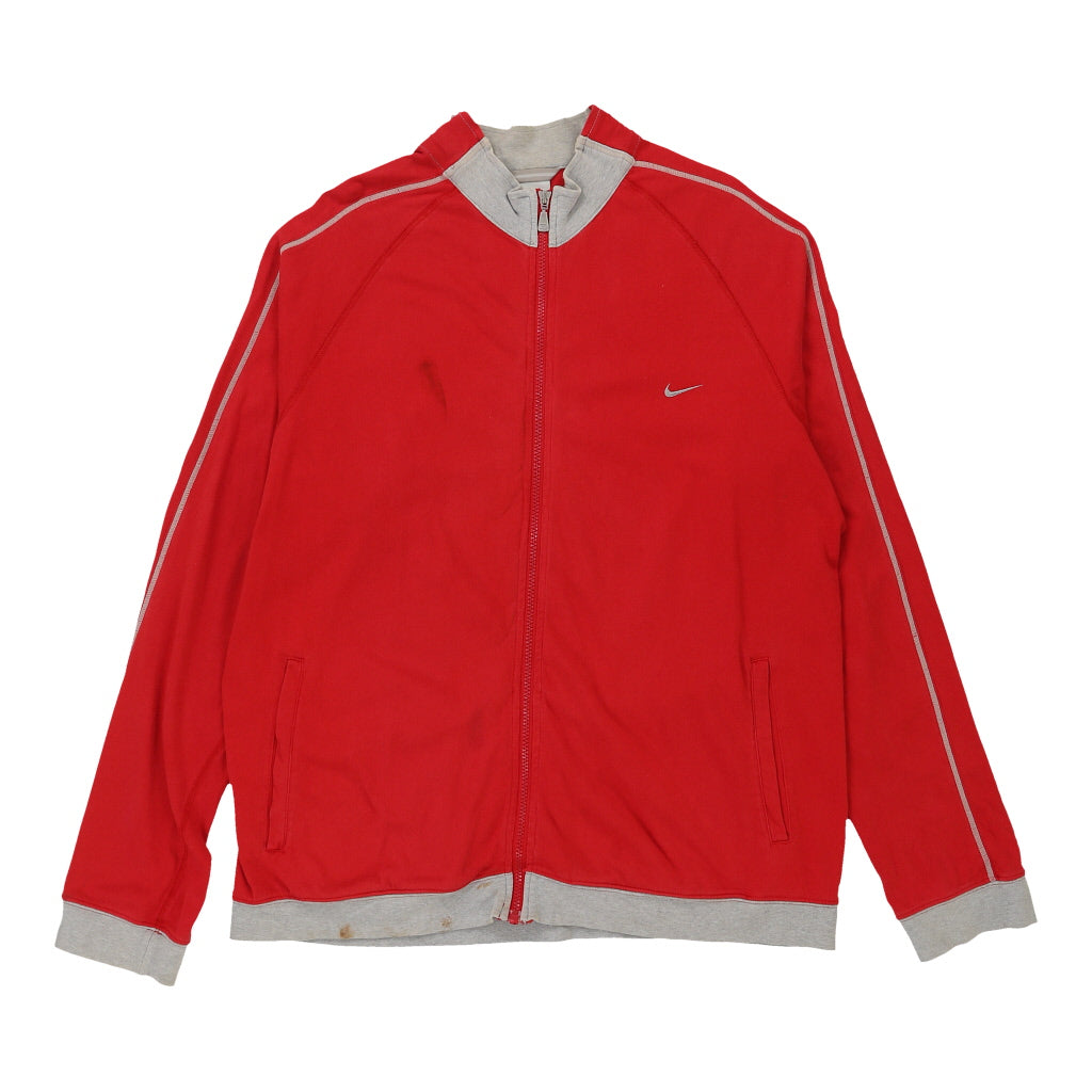 Nike Track Jacket - XL Red Cotton – Thrifted.com