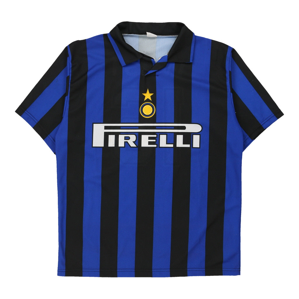Inter Milan Replica Football Shirt - XL Blue Polyester – Thrifted.com