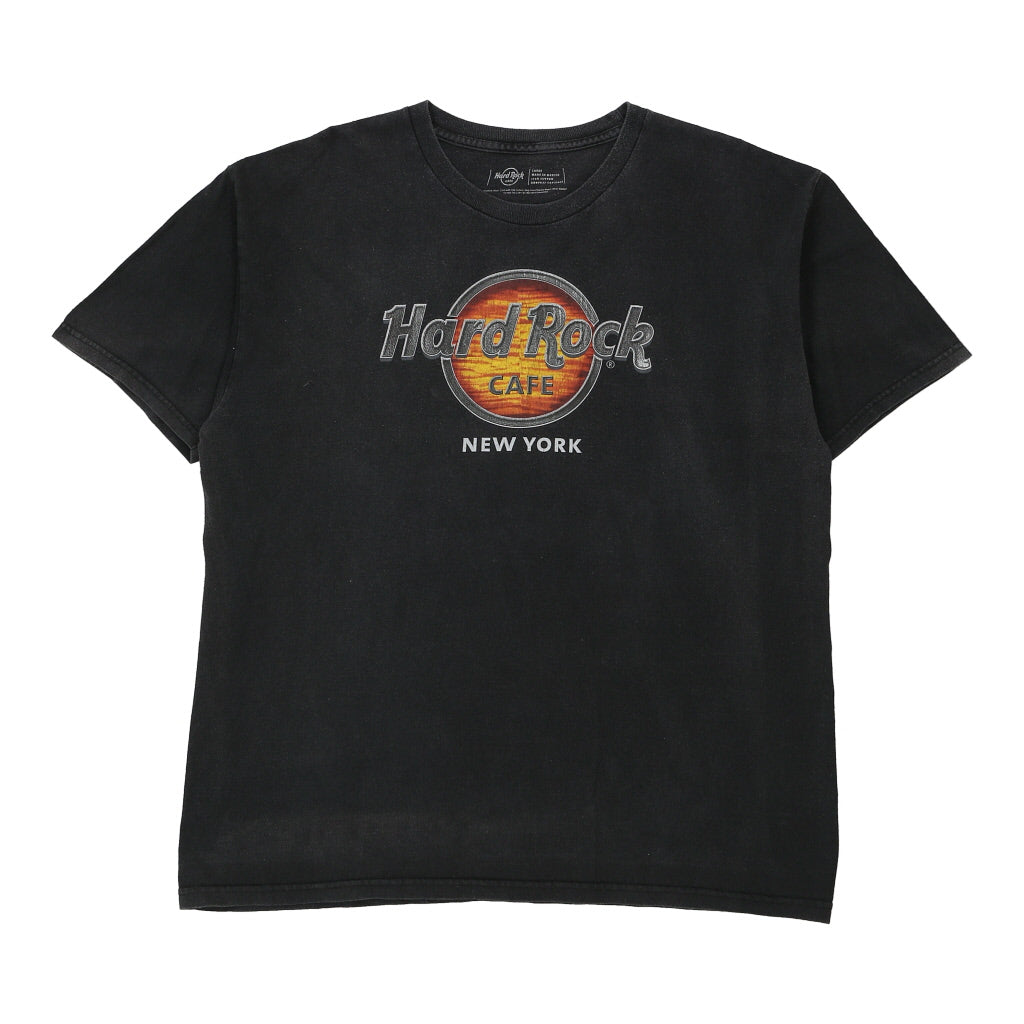 New York Hard Rock Cafe T-Shirt - Large Black Cotton – Thrifted.com