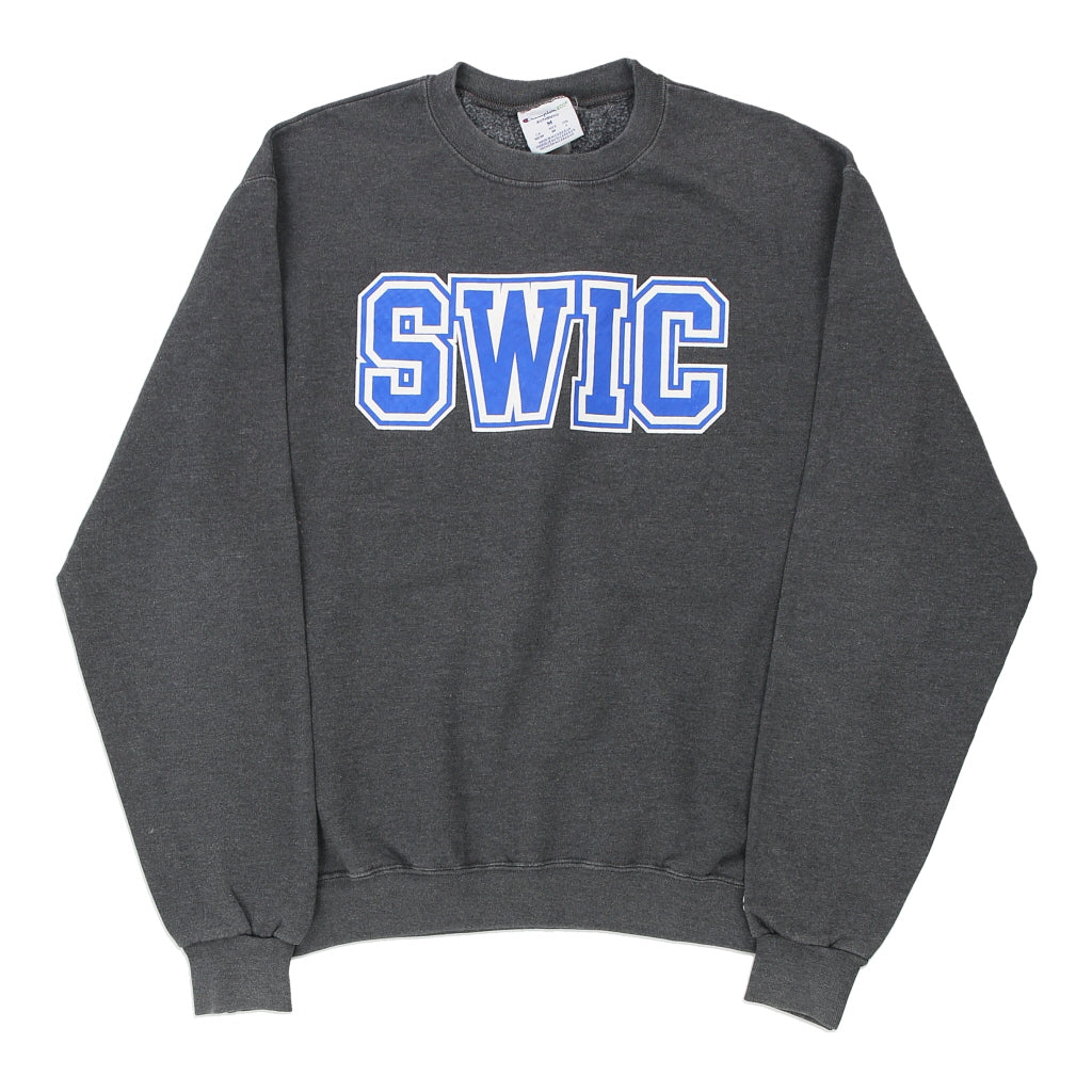 SWIC Champion Sweatshirt - Medium Grey Cotton Blend – Thrifted.com