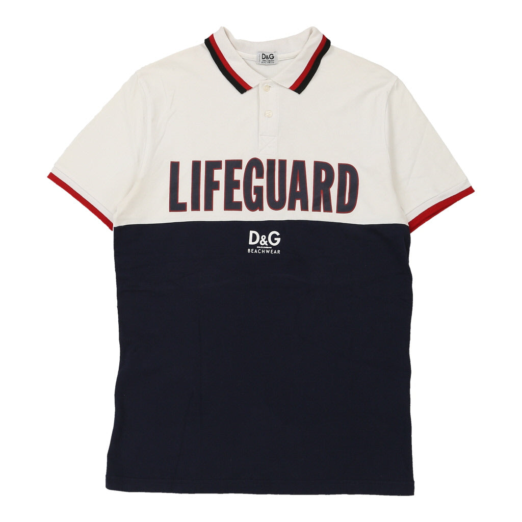 Lifeguard Dolce & Gabbana Polo Shirt - XL Block Colour Cotton Blend ...
