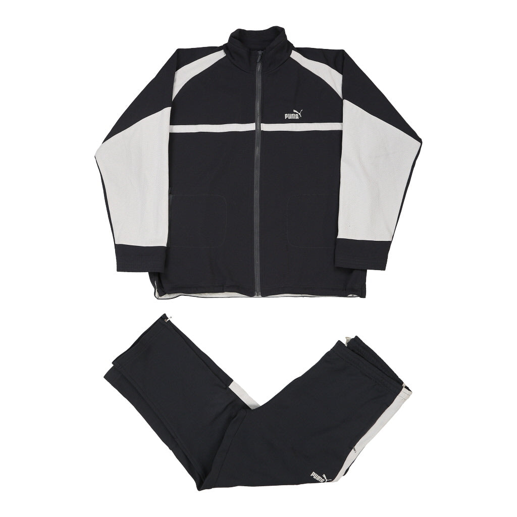 Puma Full Tracksuit - Large Grey Polyester – Thrifted.com