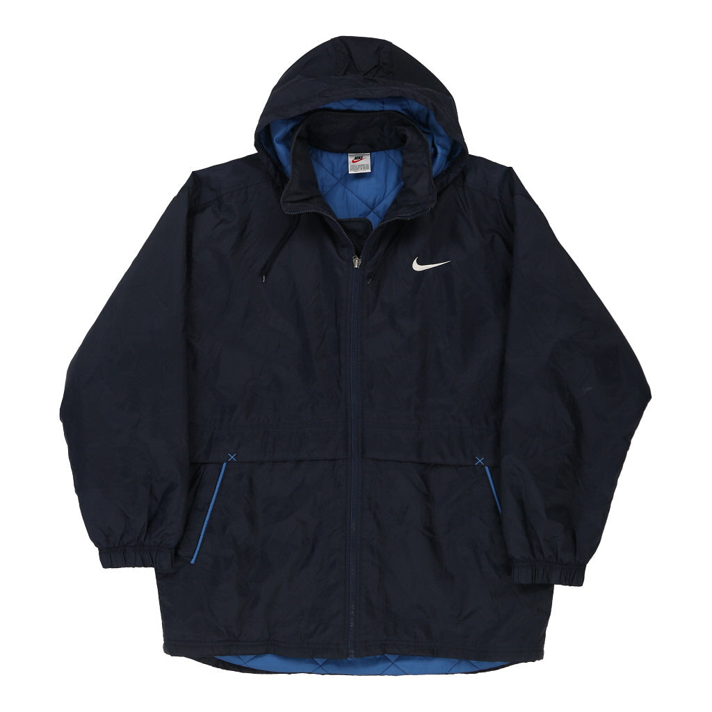 Nike Jacket - Medium Navy Polyester – Thrifted.com