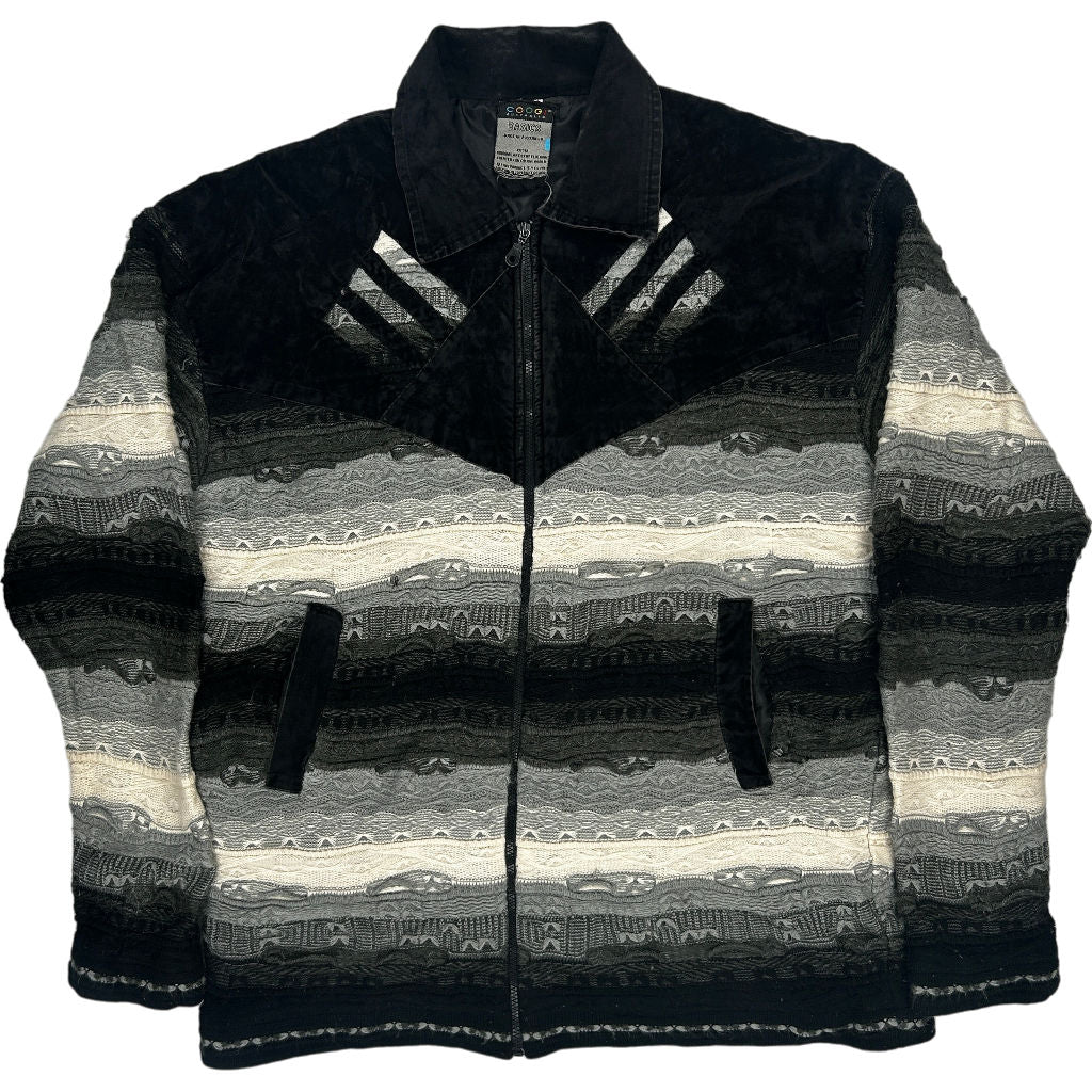 Coogi Basics Zip-Up Jacket - 2XL - Multicoloured Wool Blend – Thrifted.com
