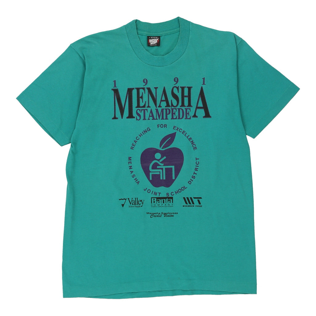Single Stitch Made in USA 1991 Menasha Stampede Screen Stars Graphic T ...