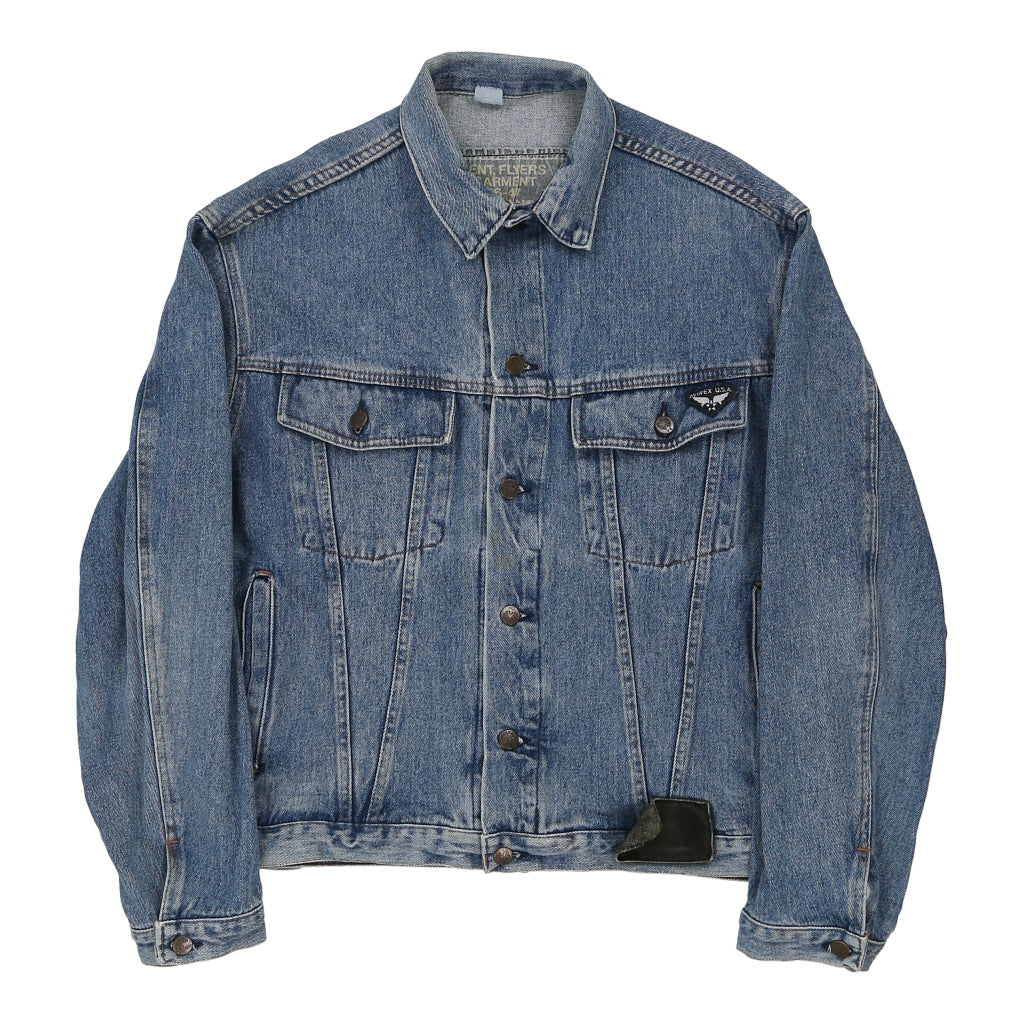 Avirex Denim Jacket - XL Blue Cotton – Thrifted.com